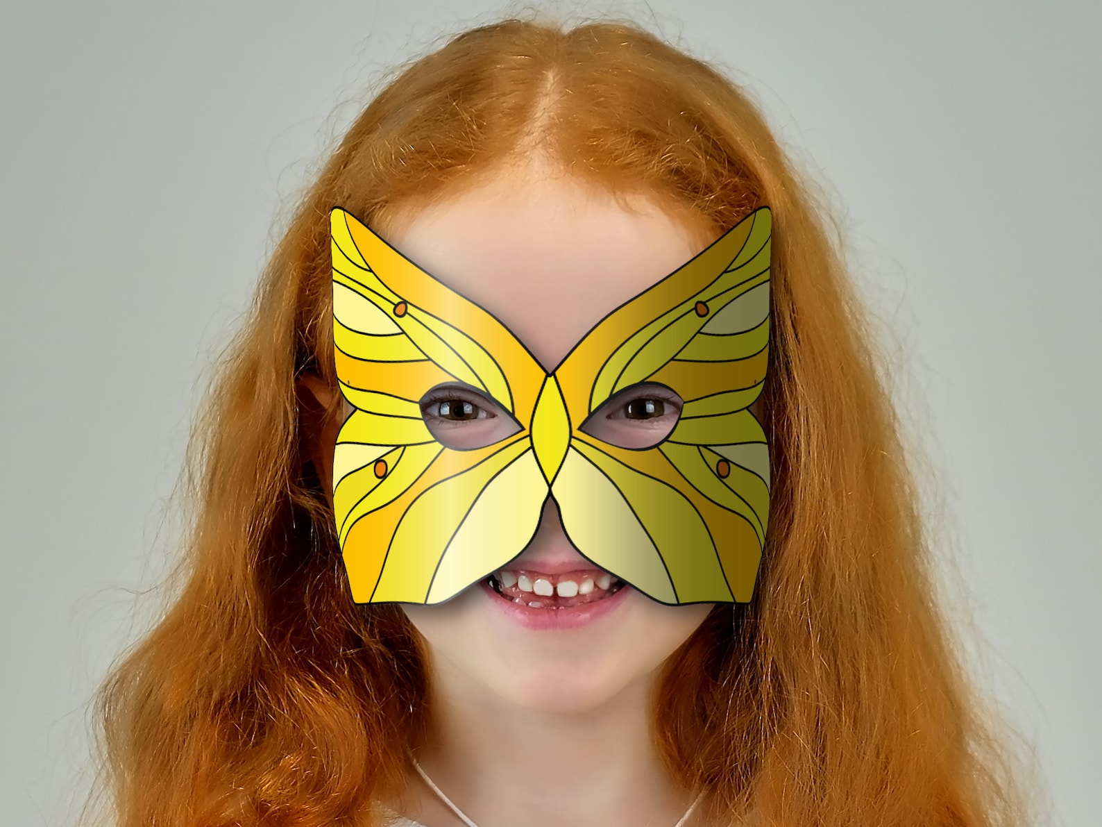 Butterfly Mask Printable Brimstone, Paper DIY for Kids and Adults. PDF ...