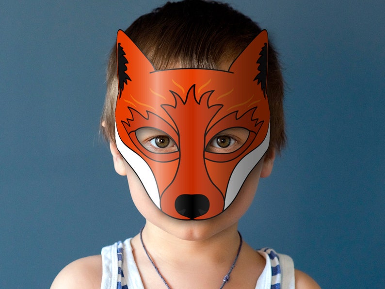Fox Masks Printable, Fox, Gray Fox, Red Fox, White Fox, Paper DIY for ...