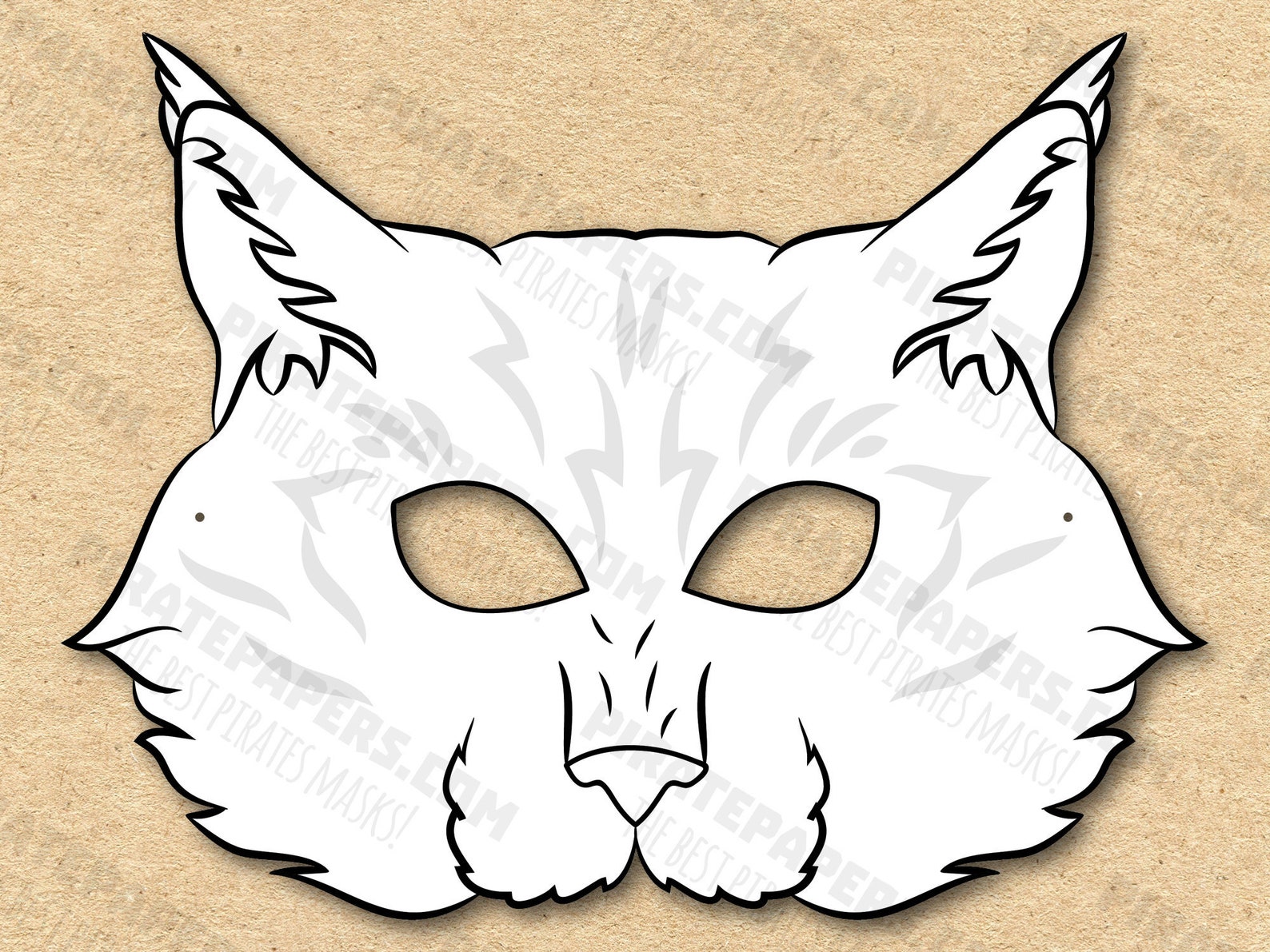Cat Breeds Masks Printable Coloring, Persian Cat, Maine Coon Cat ...