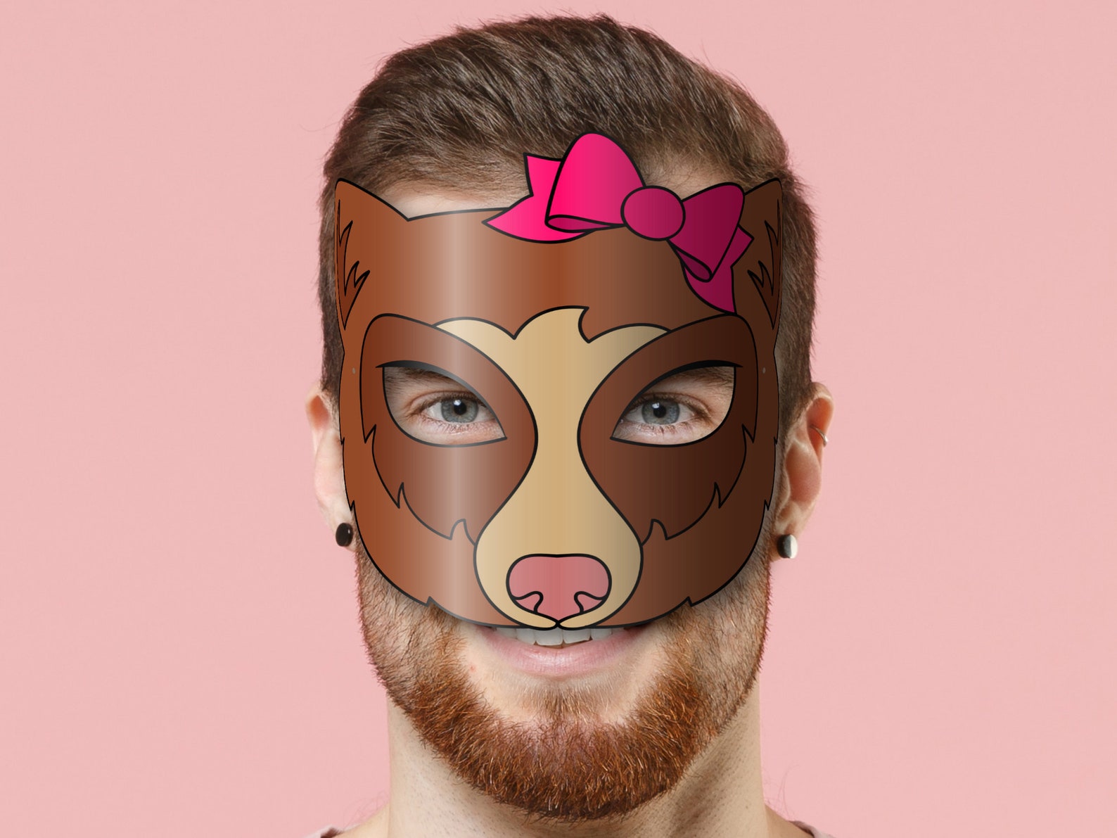 Bear-mother Mask Printable (goldilocks and the Three Bears), Paper DIY ...
