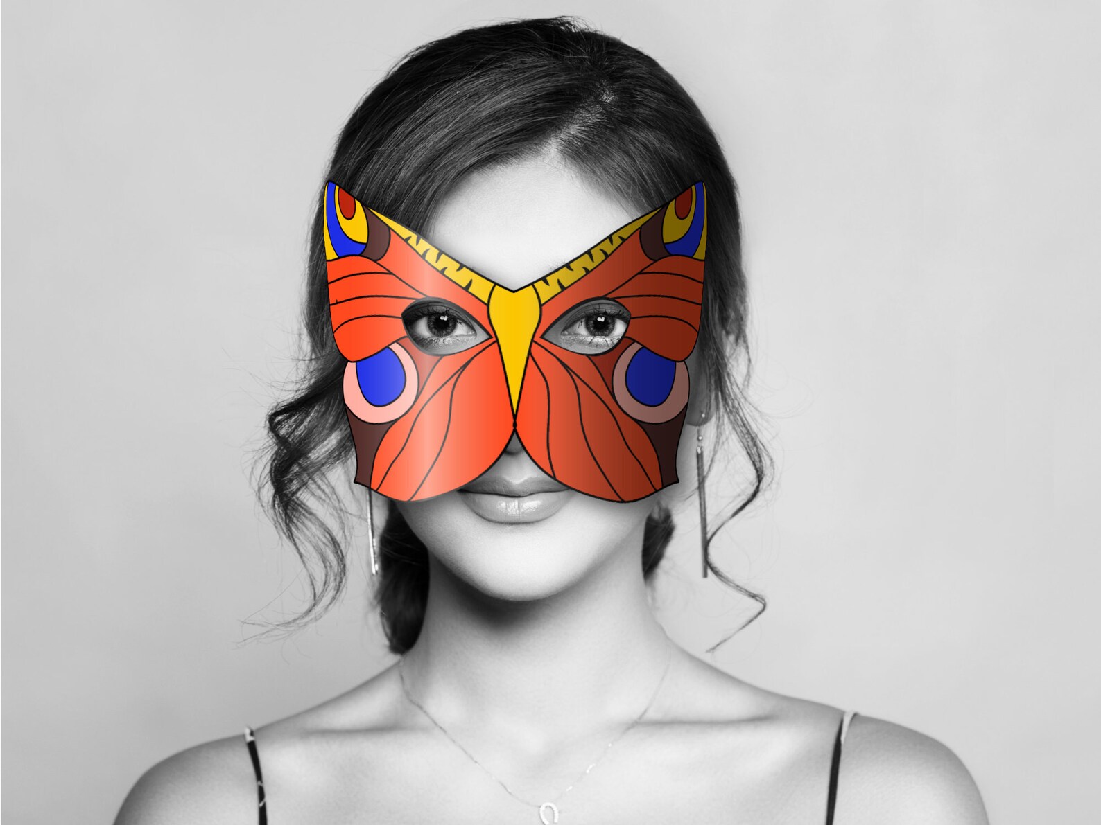 Butterfly Mask Printable Peacock Paper DIY for Kids and - Etsy