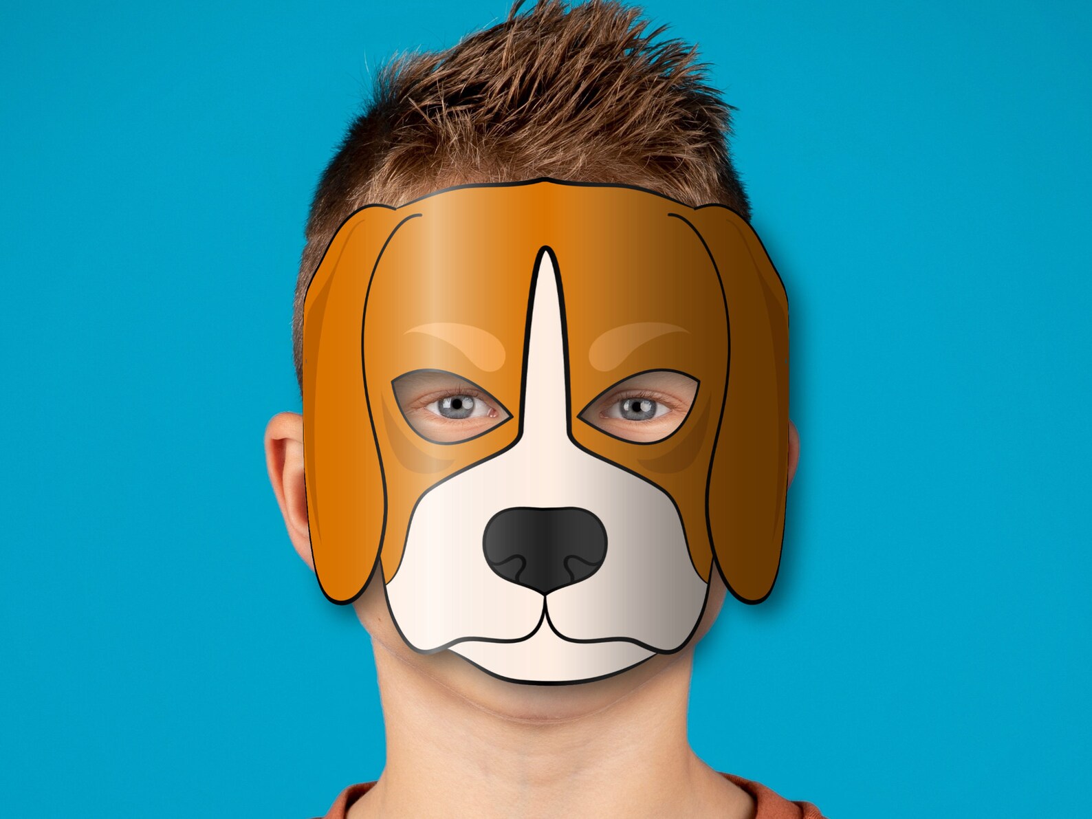 Dog Beagle Mask Printable Breed, Paper DIY for Kids and Adults. PDF ...
