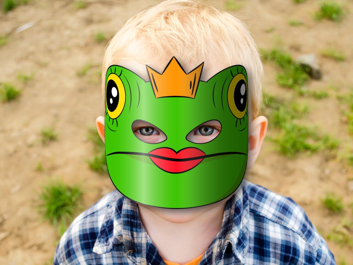 Frog Princess Mask Printable, Paper DIY for Kids and Adults. PDF ...