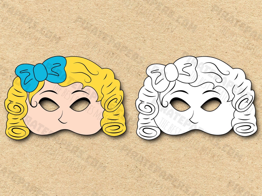 Goldilocks Masks Printable Color + Coloring (goldilocks and the Three ...