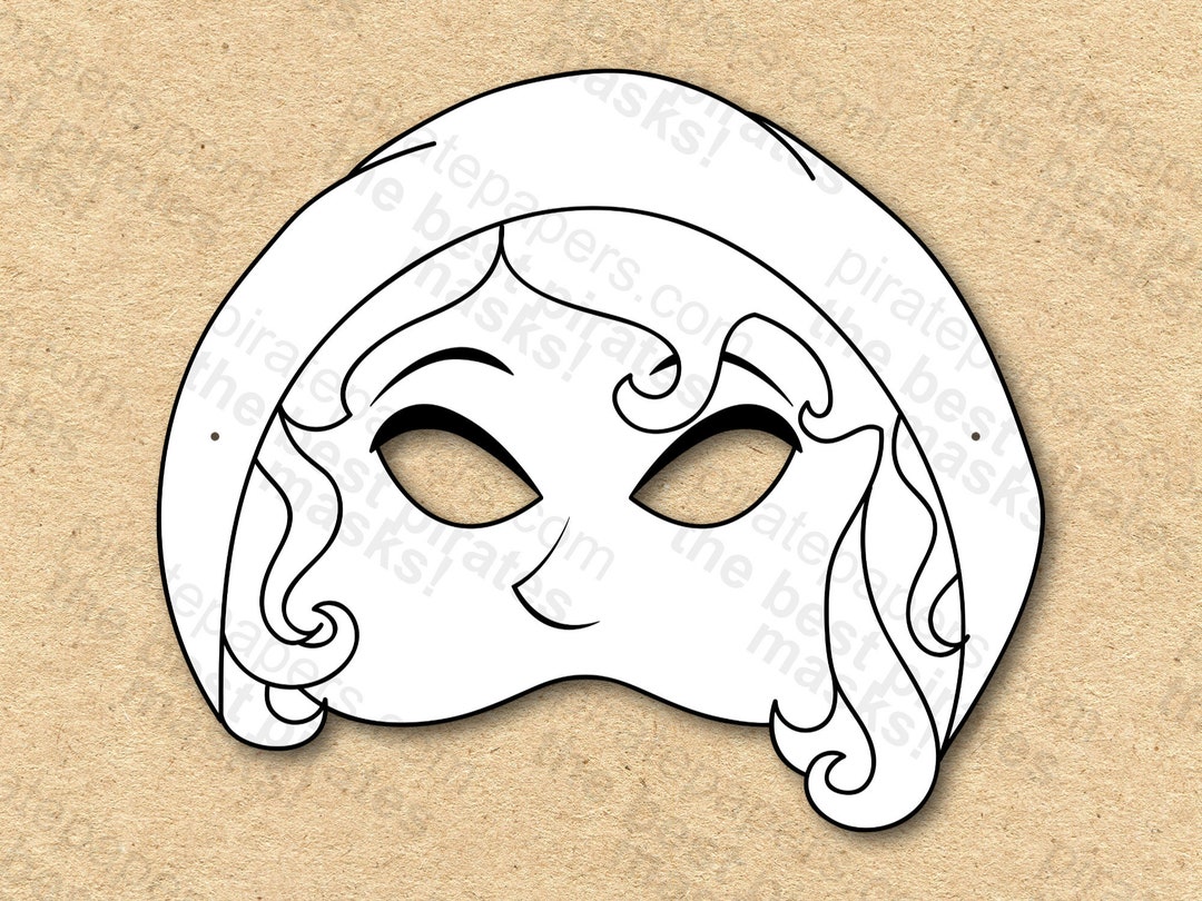 Little Red Riding Hood Mask Printable Coloring Paper DIY for - Etsy