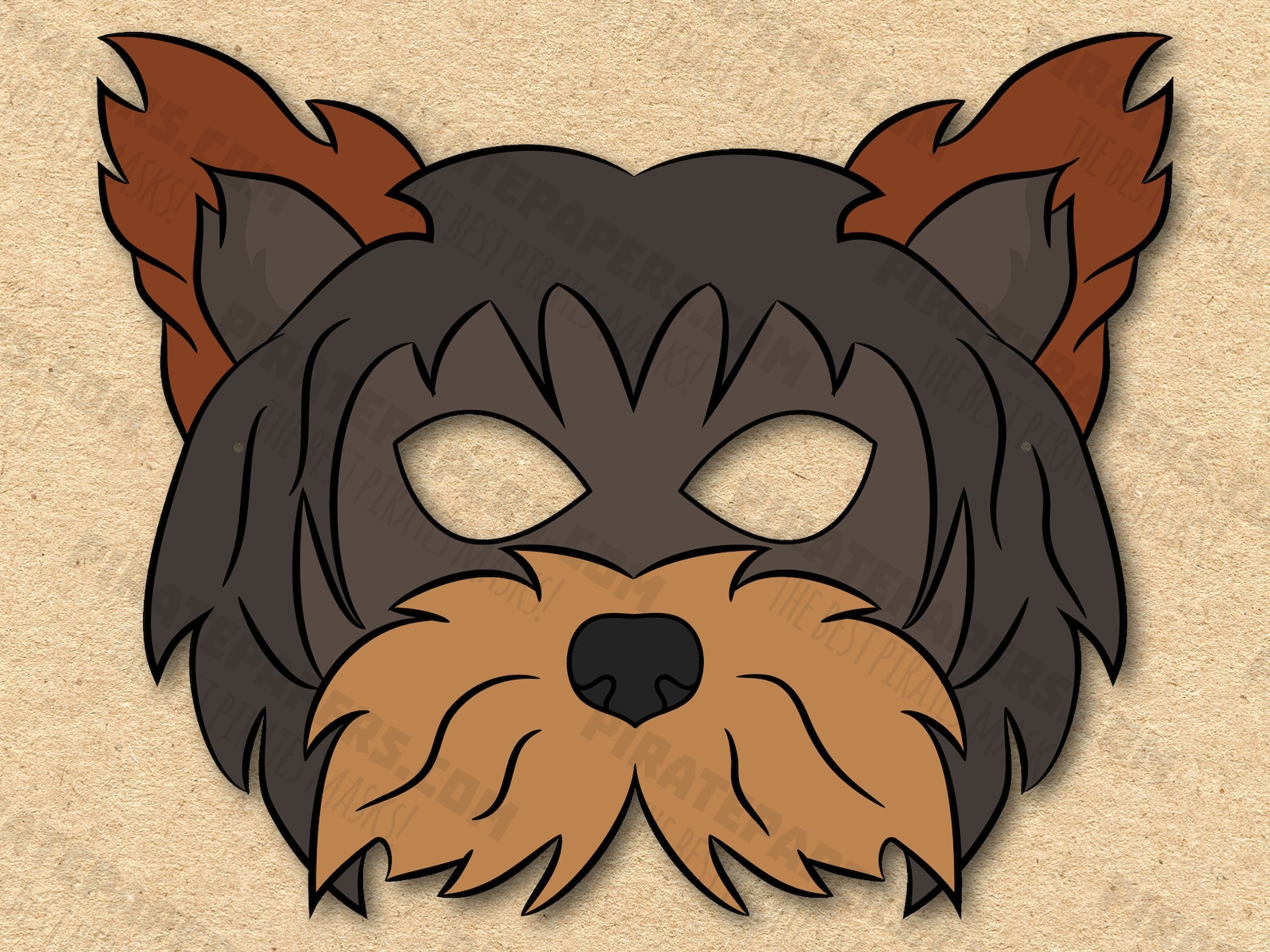 Dog Yorkshire Terrier Mask Printable Breed, Paper DIY for Kids and ...