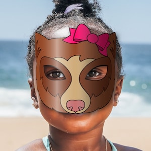 Goldilocks and the Three Bears Masks Printable, Papa Bear, Mama Bear ...