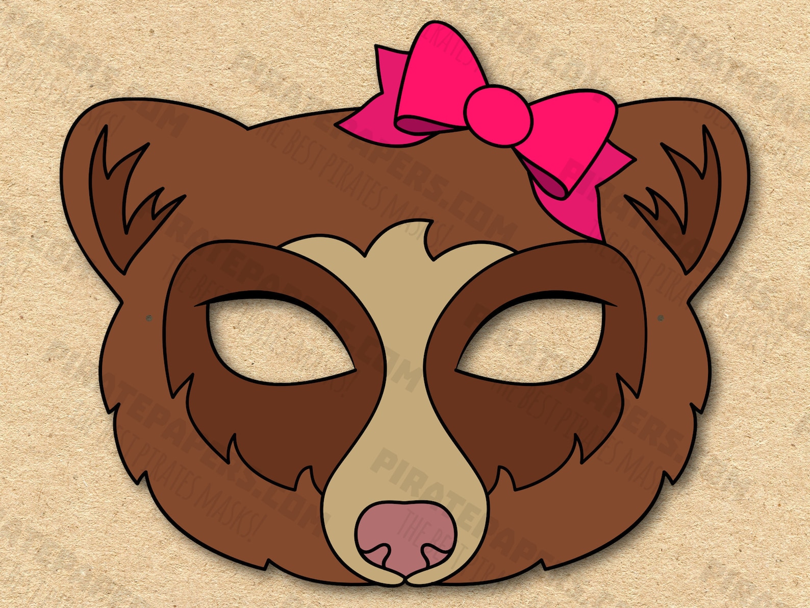 Bear-mother Mask Printable (goldilocks and the Three Bears), Paper DIY ...