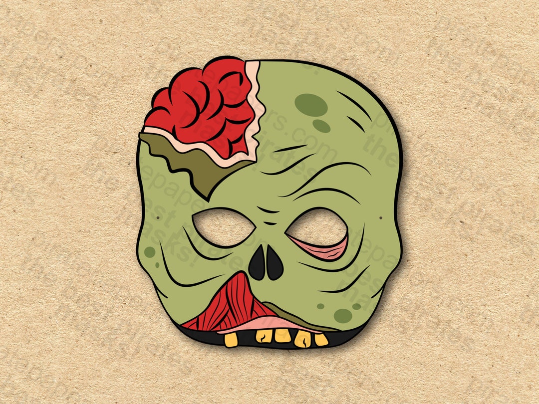 Zombie Mask Printable Paper DIY for Kids and Adults. PDF - Etsy