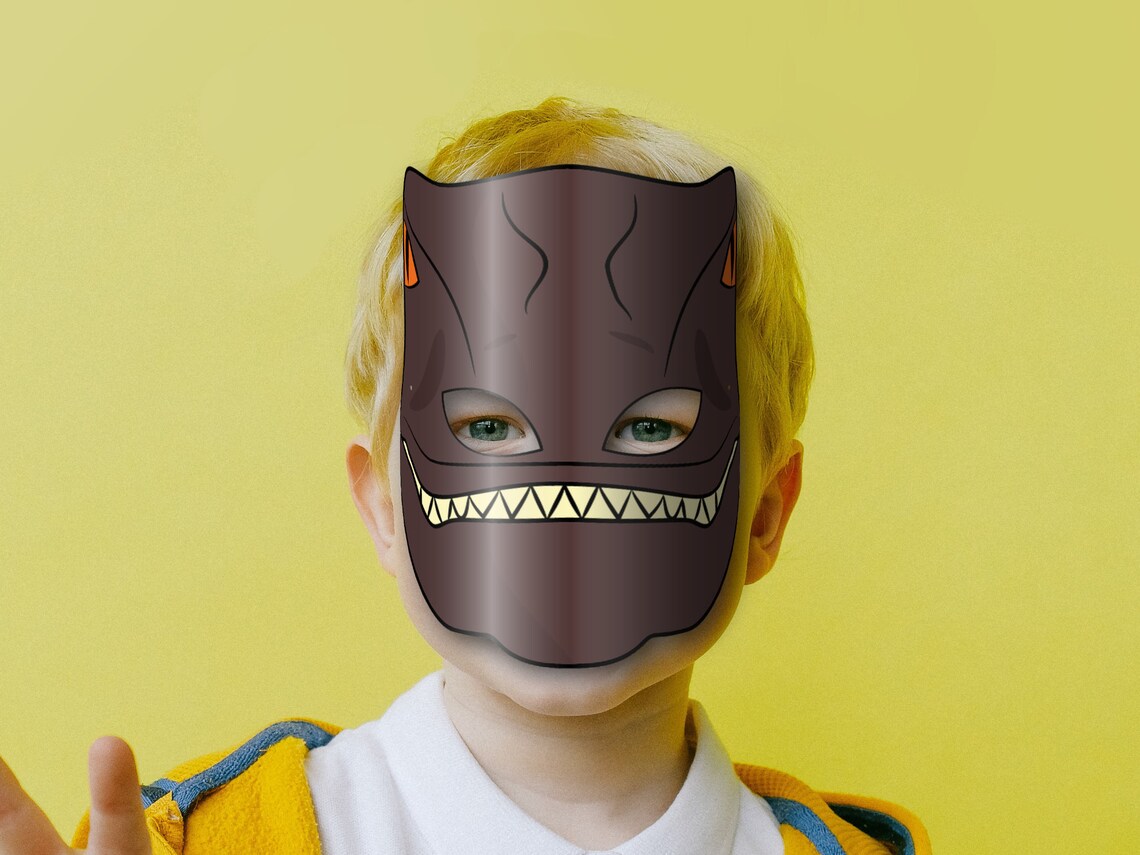 Dinosaur Velociraptor Mask Printable, Paper DIY for Kids and Adults ...