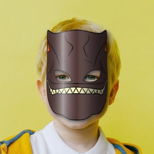 Dinosaur Velociraptor Mask Printable, Paper DIY for Kids and Adults ...