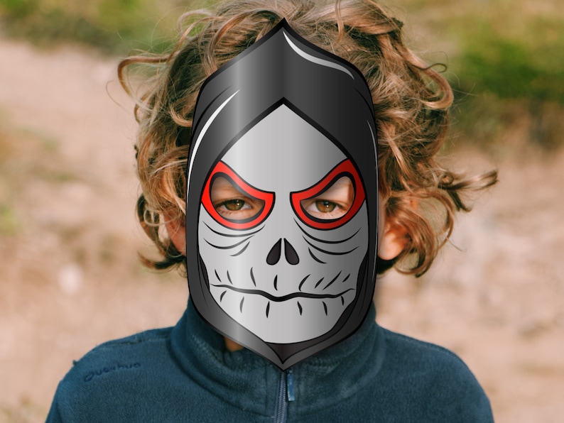 Grim Reaper death Mask Printable, Paper DIY for Kids and Adults. PDF ...