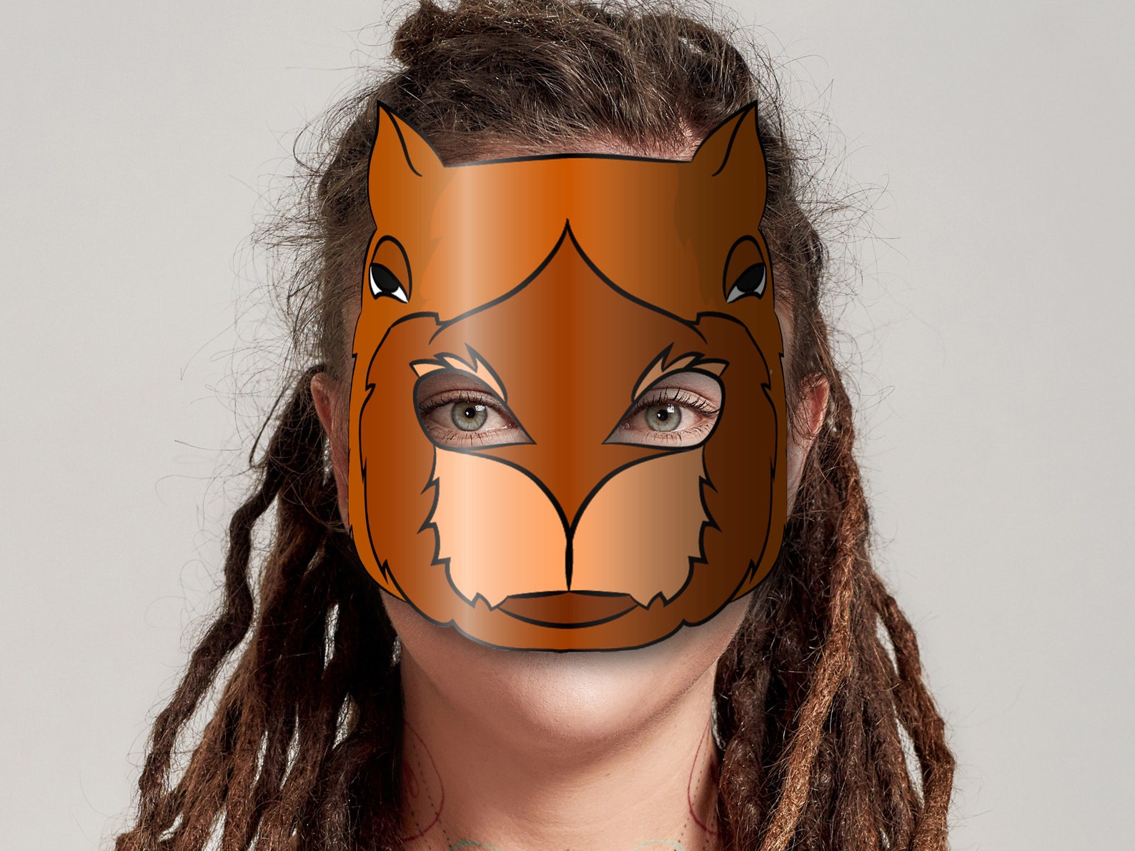 Capybara Mask Printable, Paper DIY for Kids and Adults. PDF Template ...