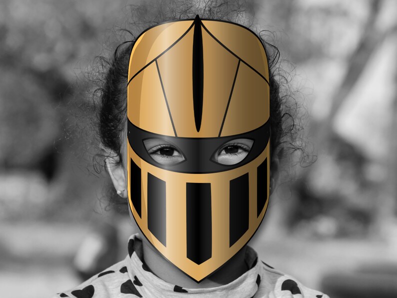 Knight Mask Printable Paper DIY for Kids and Adults. PDF - Etsy
