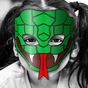 Snake Mask Printable Paper DIY for Kids and Adults. PDF - Etsy