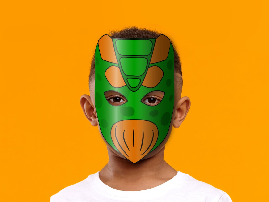 Dinosaur Stegosaurus Mask Printable, Paper DIY for Kids and Adults. PDF ...