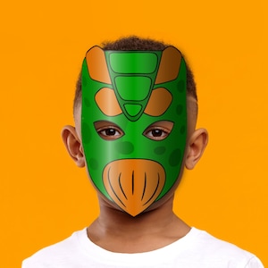 Dinosaur Stegosaurus Mask Printable, Paper DIY for Kids and Adults. PDF ...
