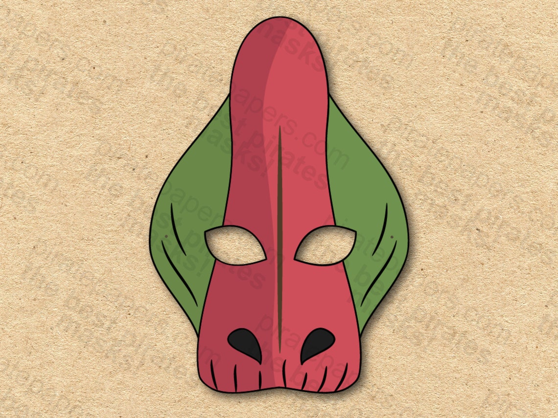 Dinosaur Parasaurolophus Mask Printable Paper DIY for Kids - Etsy