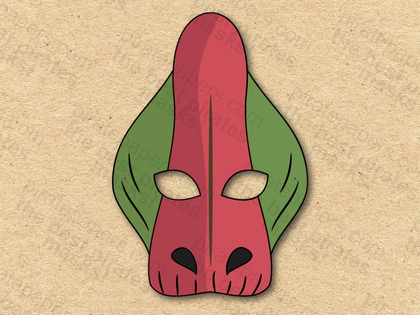 Dinosaur Parasaurolophus Mask Printable Paper DIY for Kids - Etsy