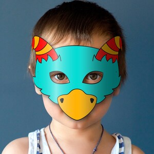 Monster #4 Mask Printable, Paper DIY for Kids and Adults. PDF Template ...
