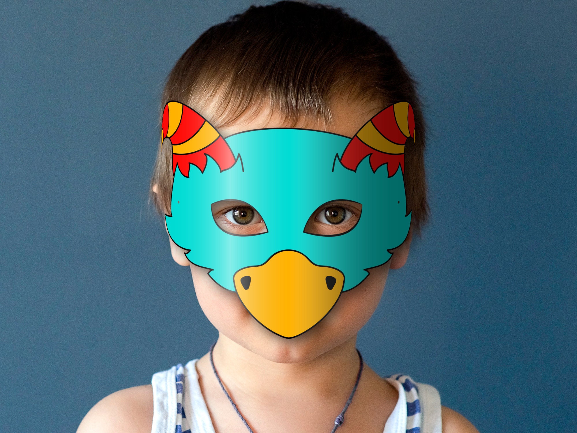 Monster #4 Mask Printable, Paper DIY for Kids and Adults. PDF Template ...