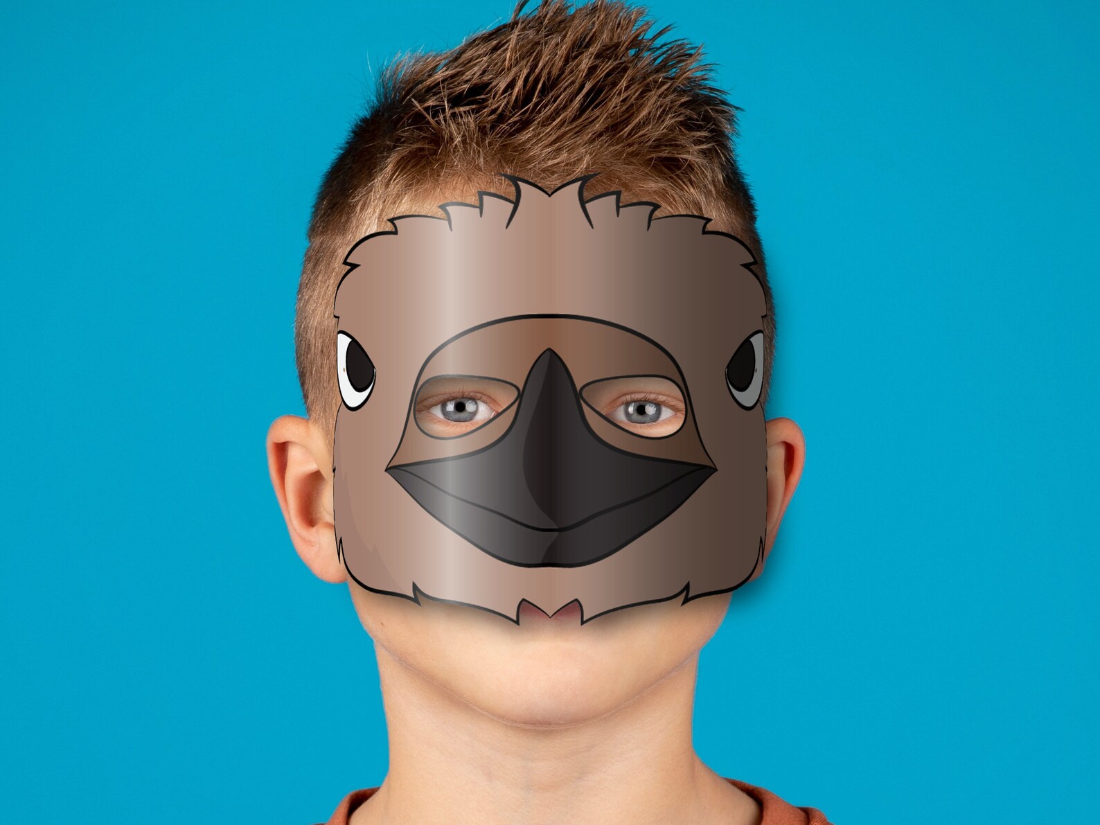 Emu Mask Printable, Paper DIY for Kids and Adults. PDF Template ...
