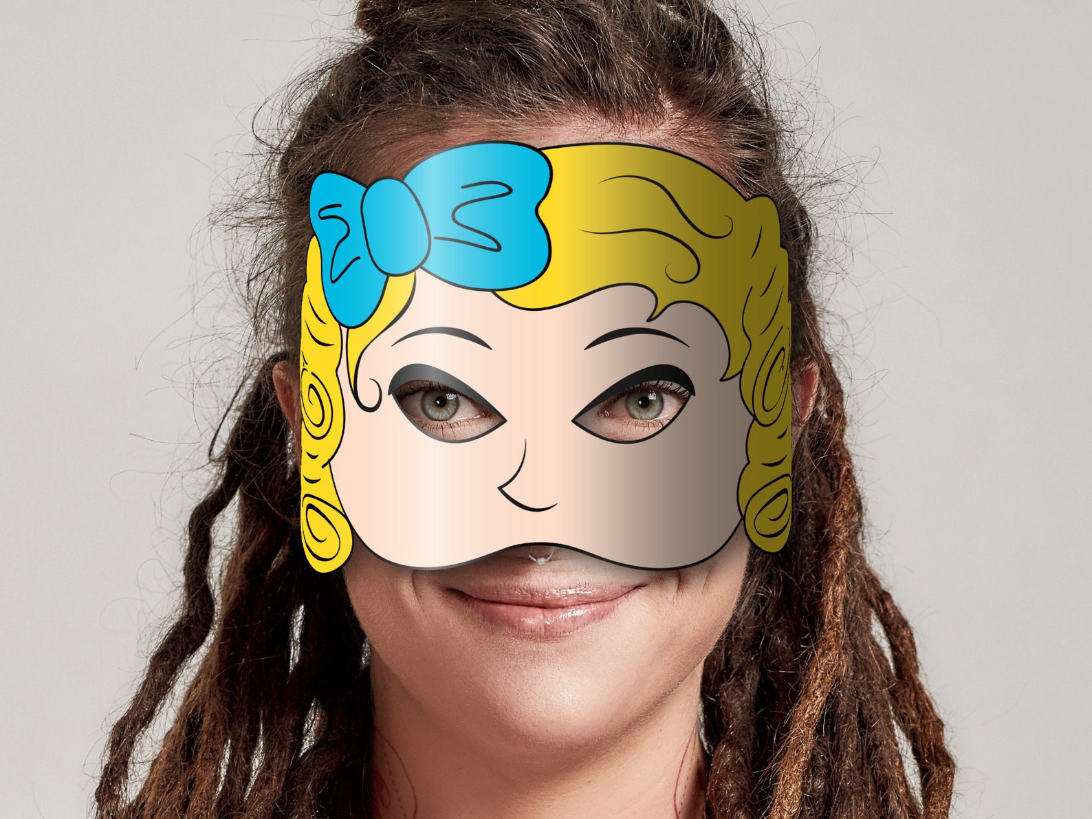 Goldilocks Masks Printable Color + Coloring (goldilocks and the Three ...
