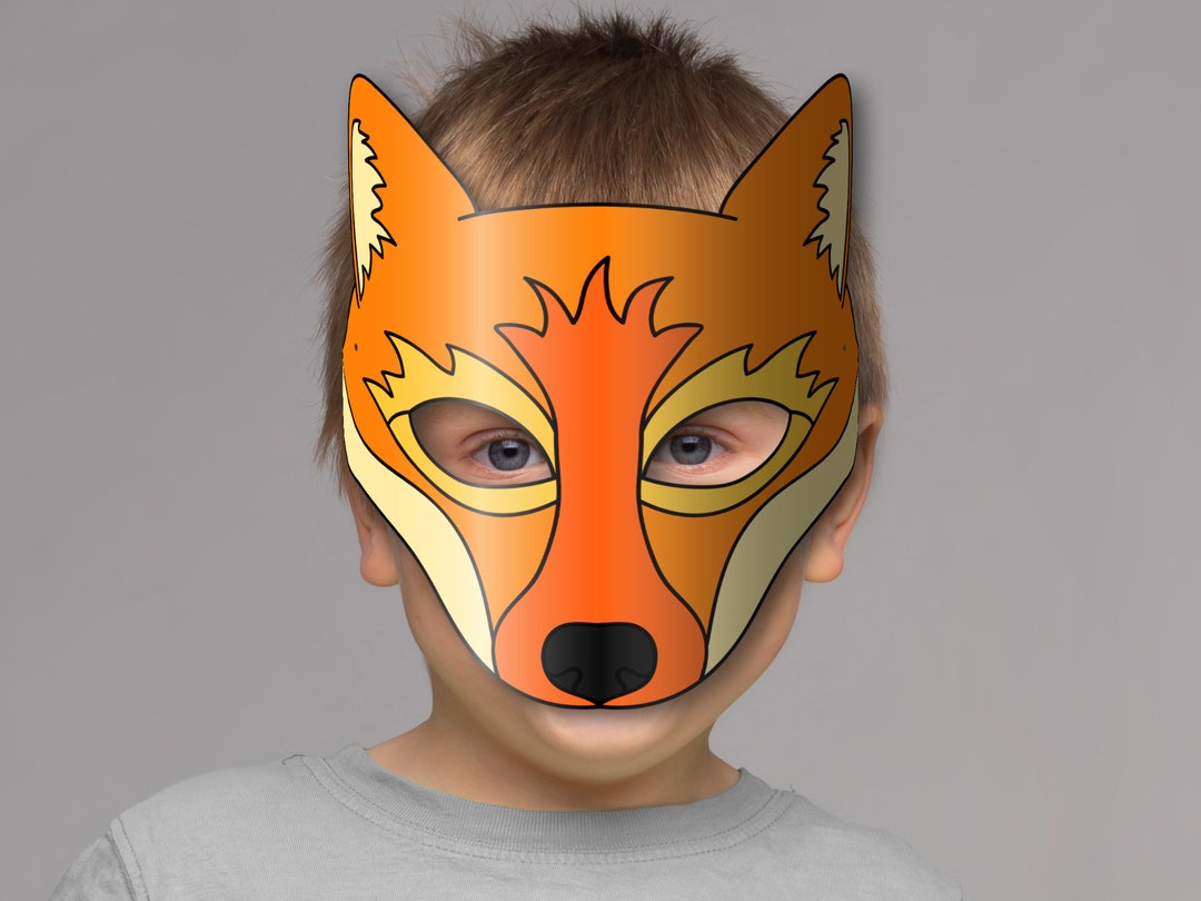 Fox Mask Printable Paper DIY for Kids and Adults. PDF - Etsy Australia