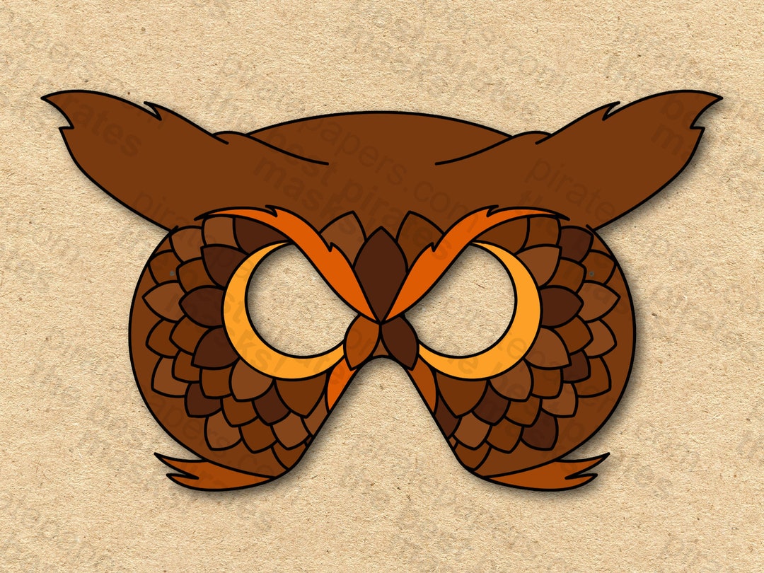Owl Mask Printable Paper DIY for Kids and Adults. PDF - Etsy Canada