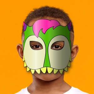 Monster #2 Mask Printable, Paper DIY for Kids and Adults. PDF Template ...