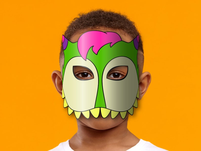 Monster #2 Mask Printable, Paper DIY for Kids and Adults. PDF Template ...