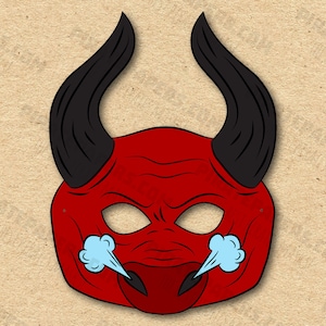 Minotaur Mask Printable, Paper DIY for Kids and Adults. PDF Template ...
