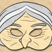 Old Woman Mask Printable, Paper DIY for Kids and Adults. PDF Template ...