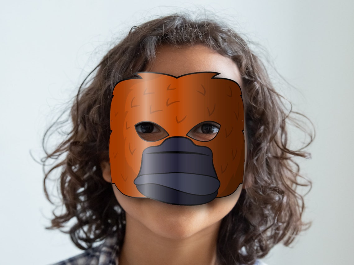 Platypus Mask Printable, Paper DIY for Kids and Adults. PDF Template ...