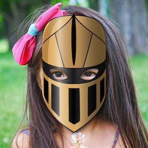 Knight Mask Printable, Paper DIY for Kids and Adults. PDF Template ...