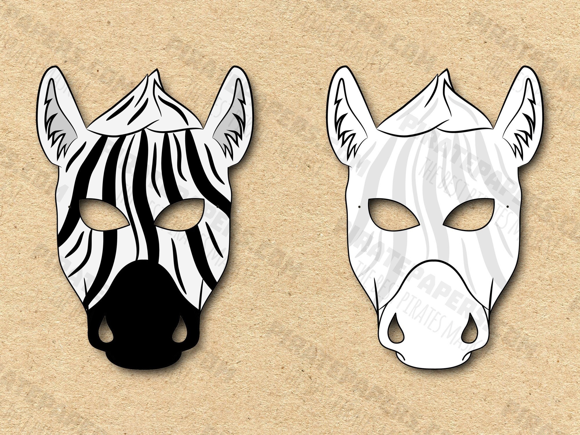 Zebra Printable Mask