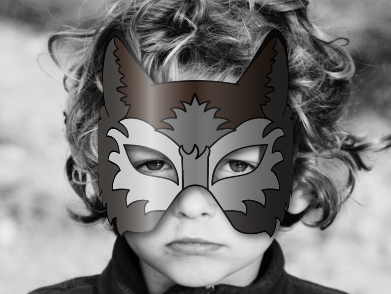 Wolf Mask Printable Paper DIY for Kids and Adults. PDF - Etsy