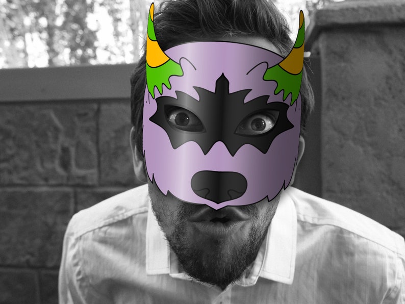 Monster 7 Masks Printable Color Coloring Paper DIY for - Etsy