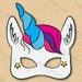 Unicorn Mask Printable, Paper DIY for Kids and Adults. PDF Template ...