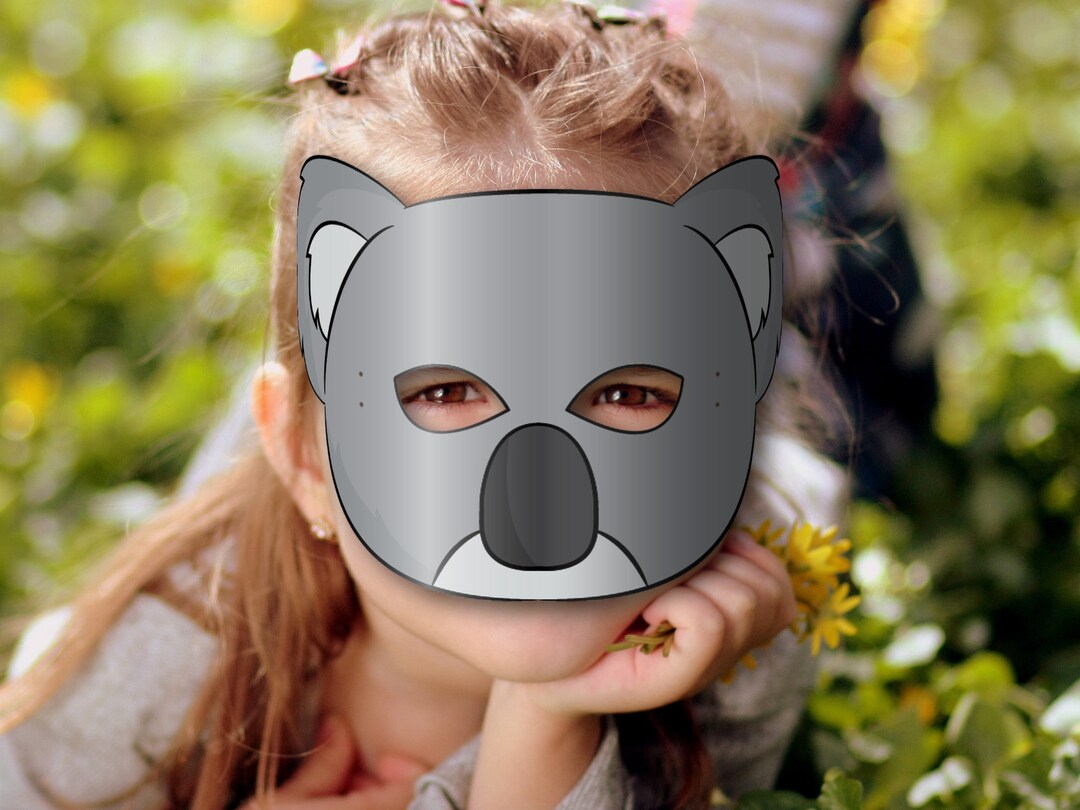 Koala Mask Printable Paper DIY for Kids and Adults. PDF - Etsy Australia