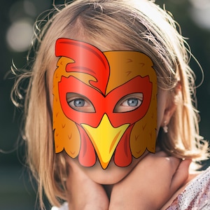 Rooster Mask Printable, Сoock, Сhicken, Paper DIY for Kids and Adults ...