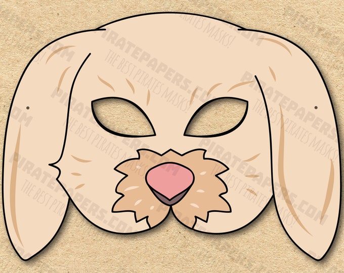 Spring Animals Printable Coloring Masks, Bunny Mask, Frog Mask ...