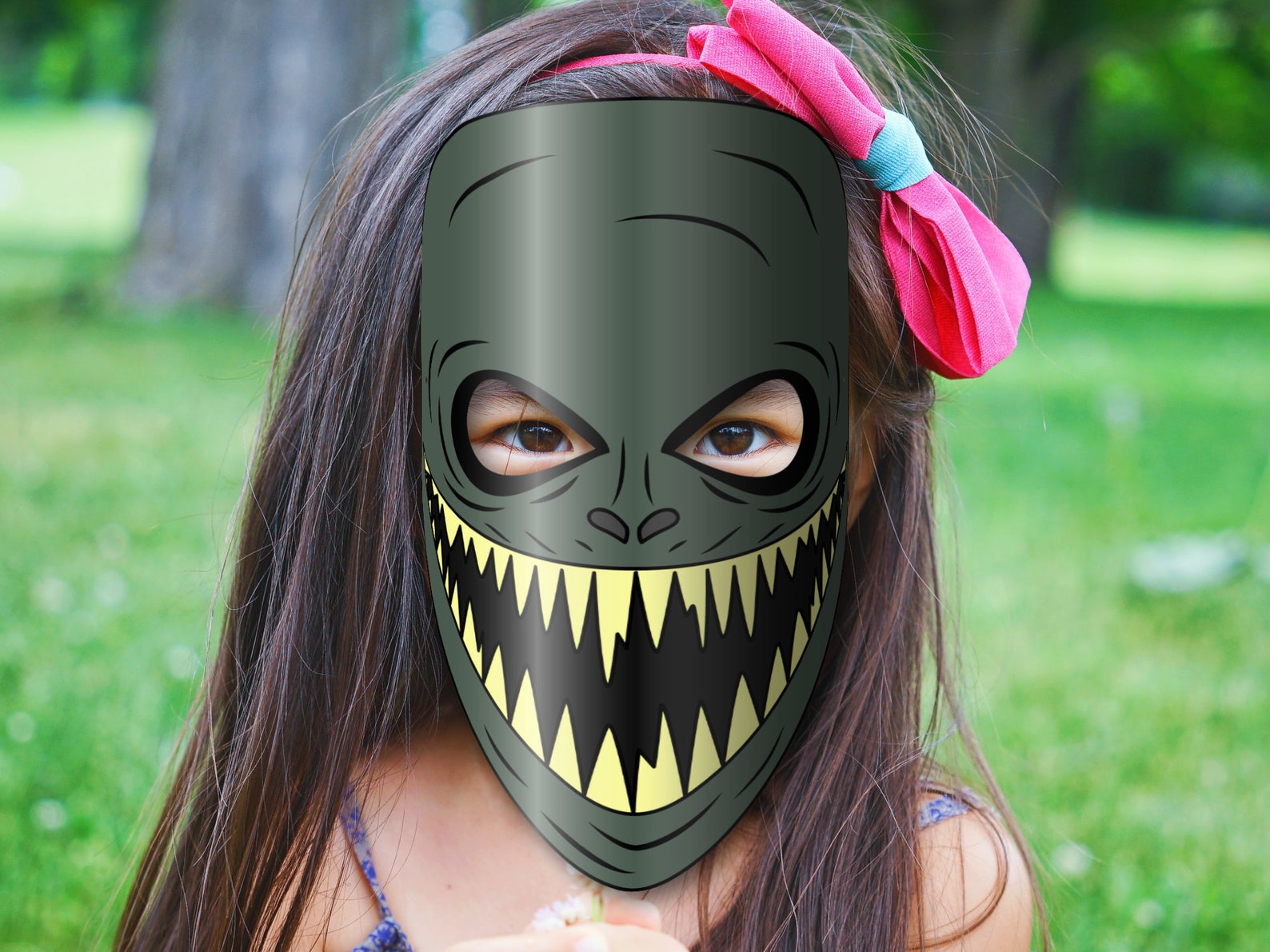 Creepy Mask Printable, Paper DIY for Kids and Adults. PDF Template ...