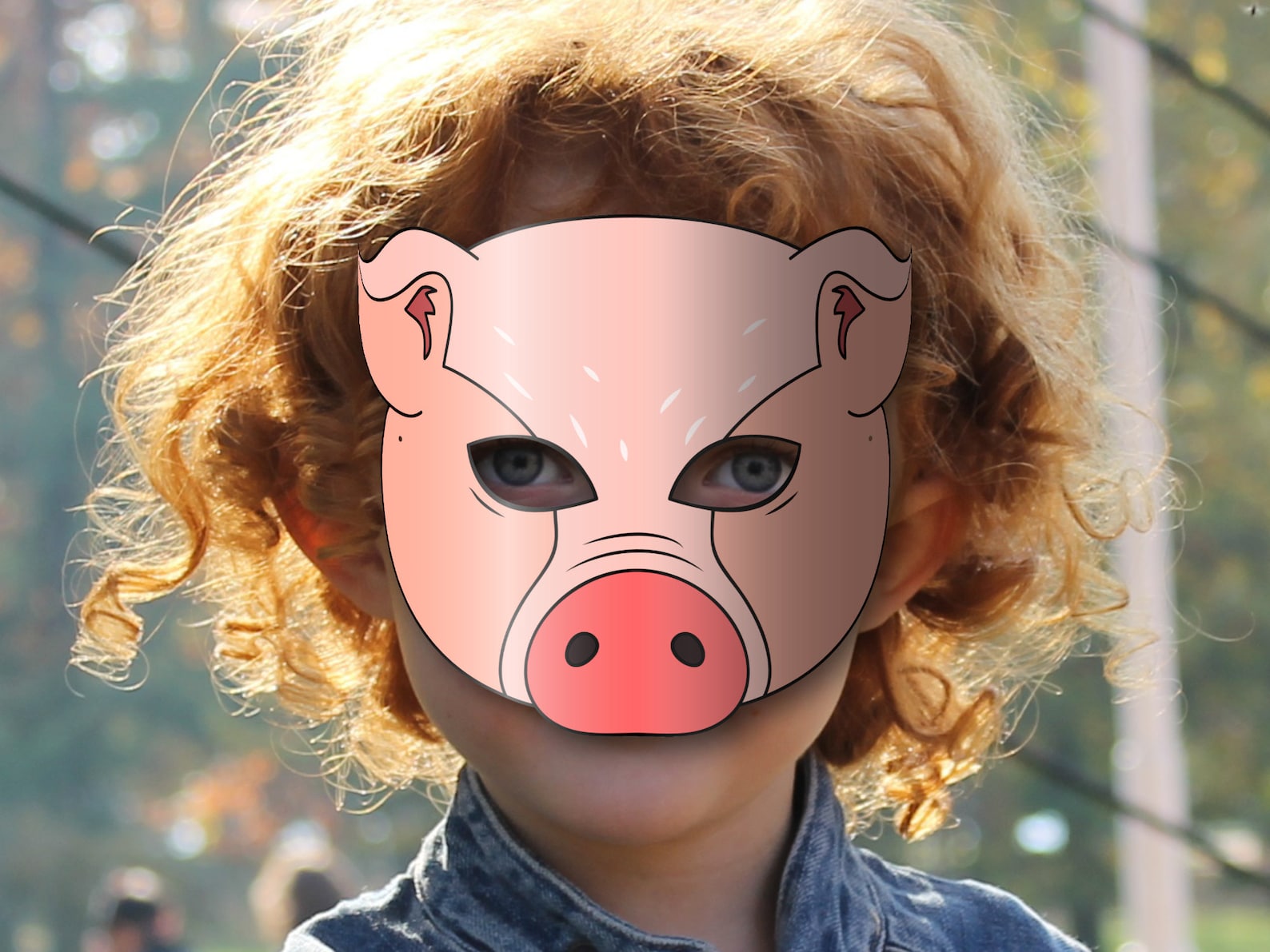 Pig Mask Printable, Paper DIY for Kids and Adults. PDF Template ...