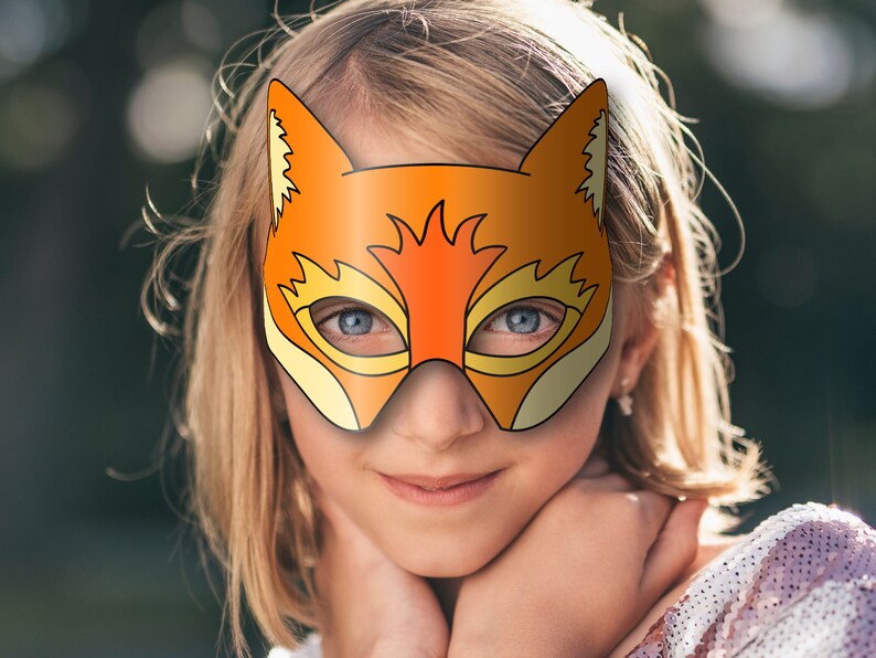 Woodland Forest Animals 3 Masks Printable Wolf Bear Fox - Etsy