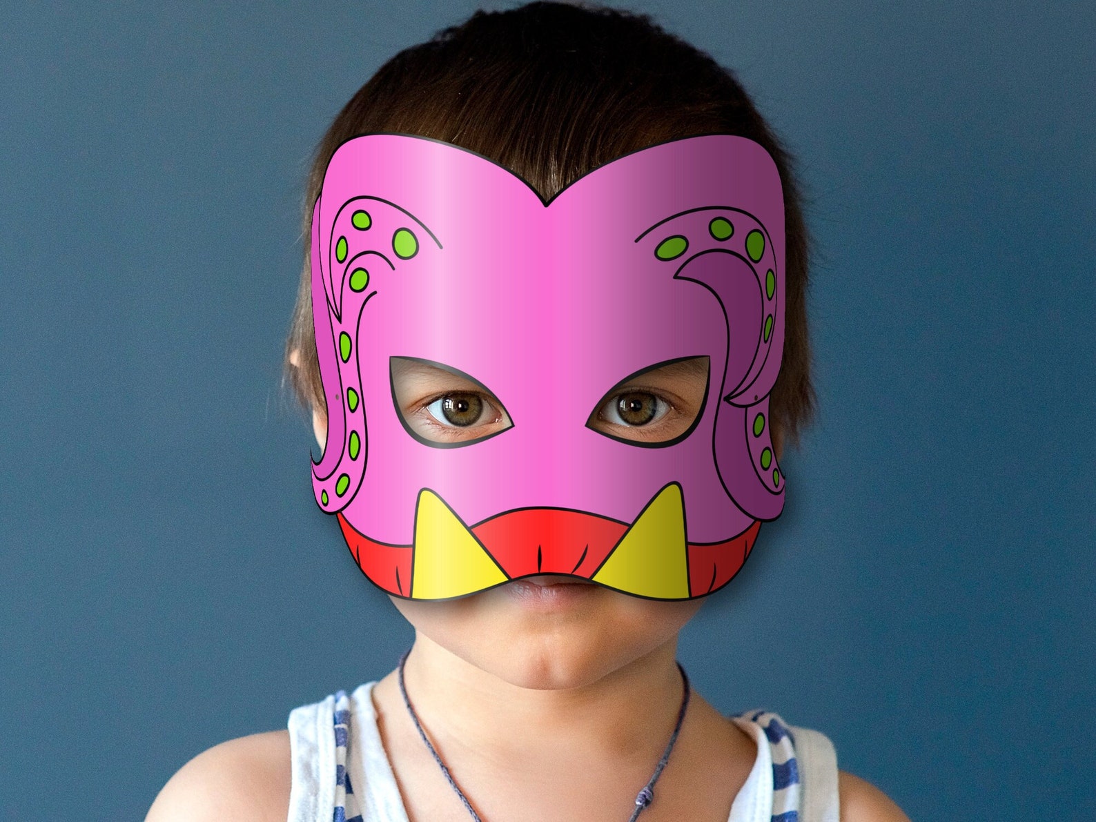 Monster 1 Mask Printable, Paper DIY for Kids and Adults. PDF Template ...