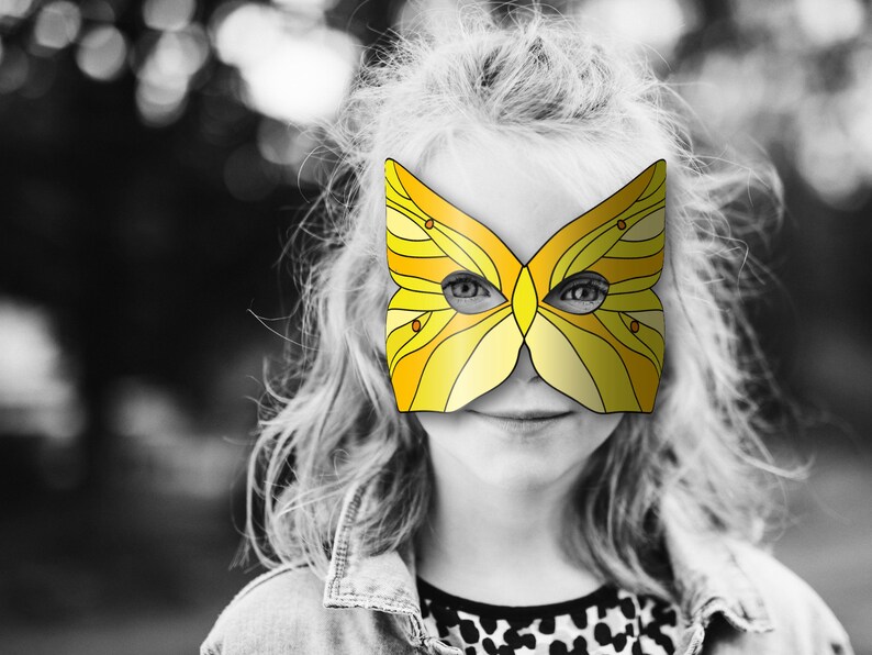 Butterfly Mask Printable Brimstone Paper DIY for Kids and - Etsy