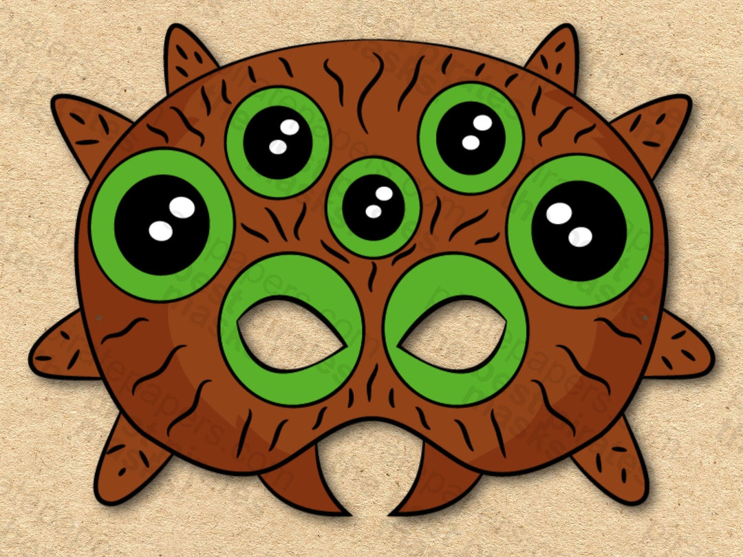 Spider Mask Printable Paper DIY for Kids and Adults. PDF - Etsy