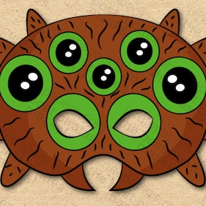 Spider Mask Printable Paper DIY for Kids and Adults. PDF - Etsy