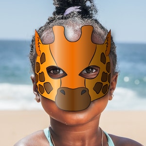 African Animals Masks Printable, Elephant, Giraffe, Hippo, Zebra. Paper ...